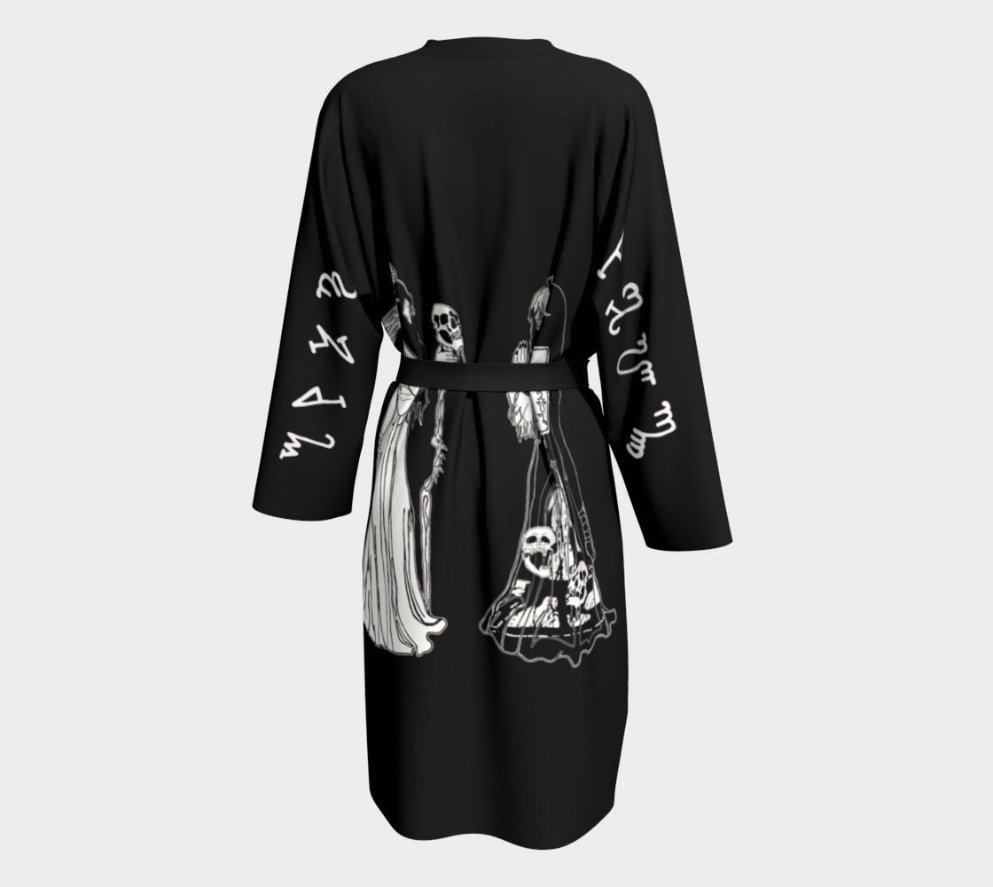 Dark Priestess long Sleeve Kimono Robe Gothic Witch | Etsy Canada