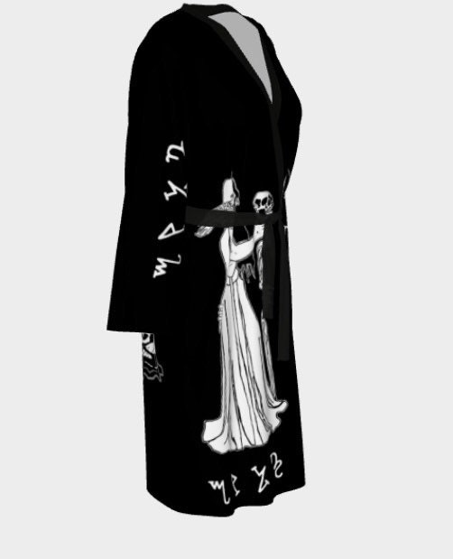 Dark Priestess long Sleeve Kimono Robe Gothic Witch | Etsy Canada