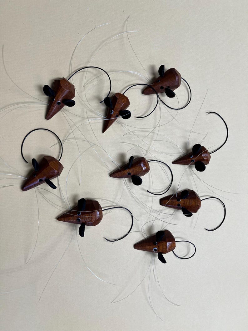 Mahogany Wood Mice - Etsy