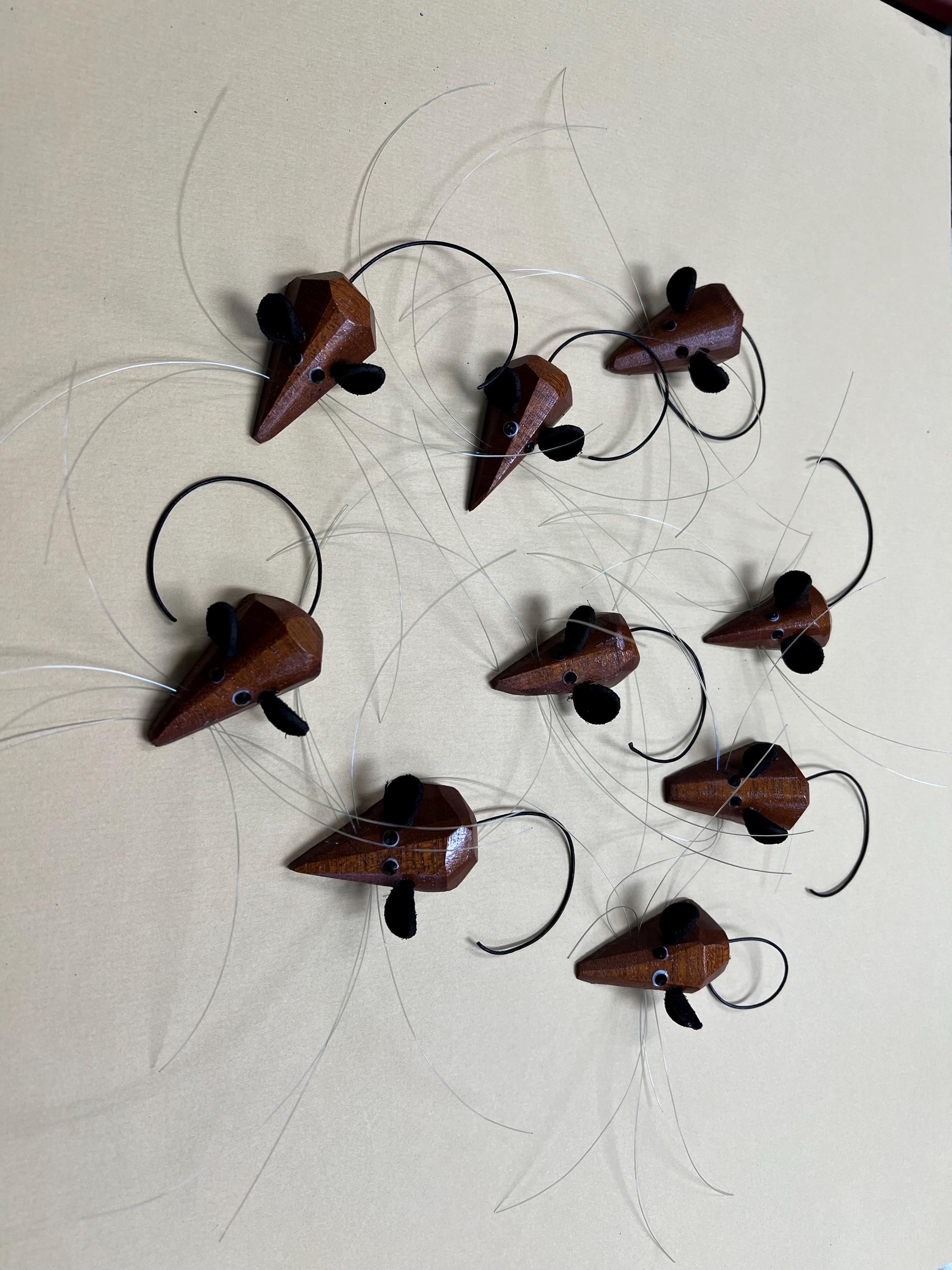 Mahogany Wood Mice - Etsy