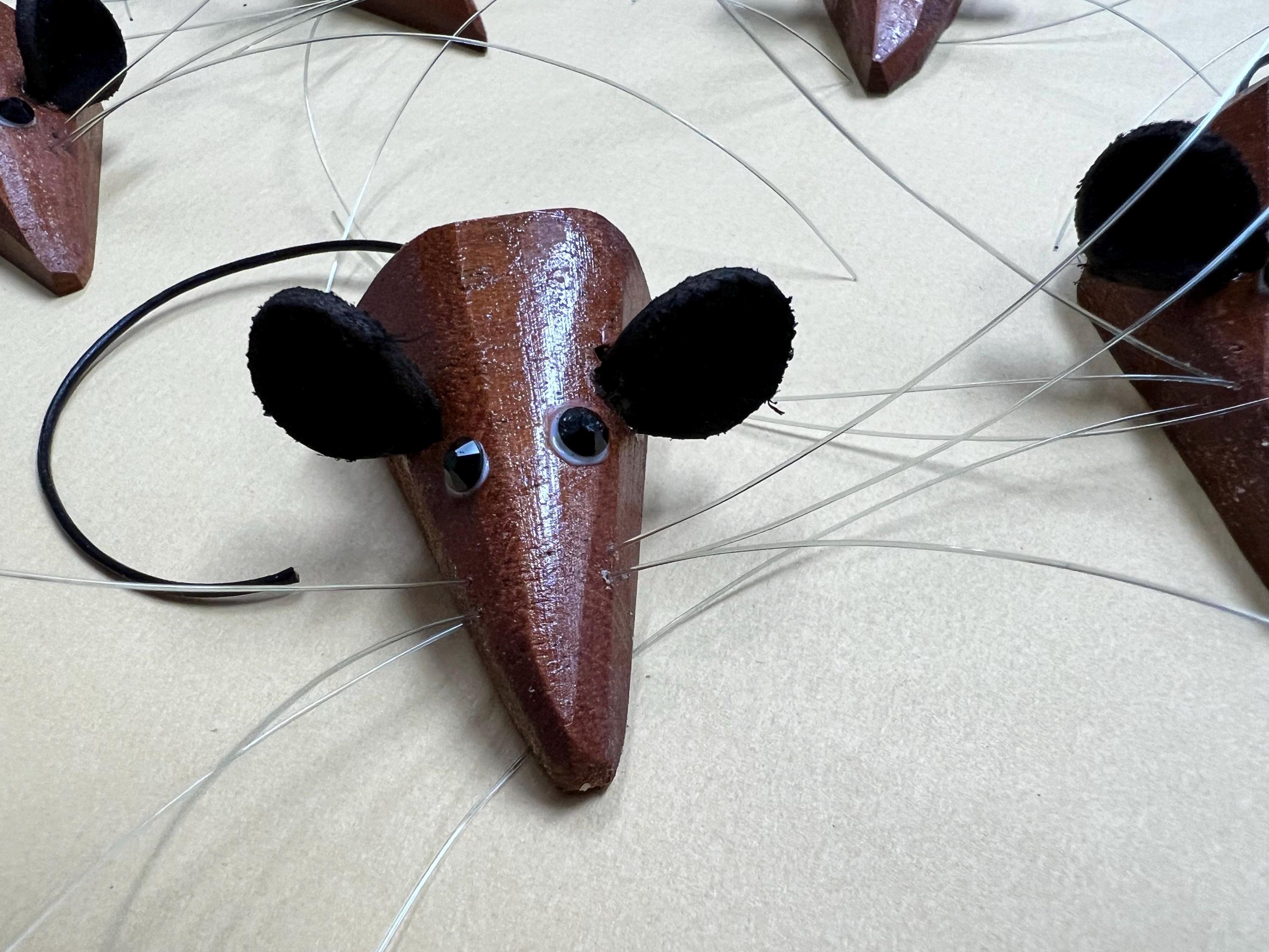 Mahogany Wood Mice - Etsy