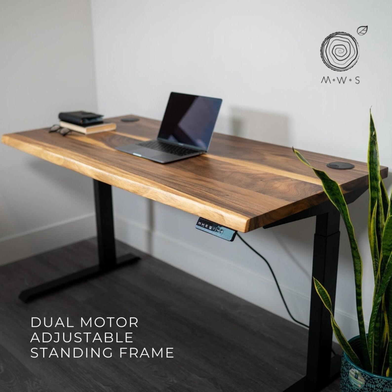 Live Edge Walnut Standing Desk Sit Stand Desk With Drawer - Etsy