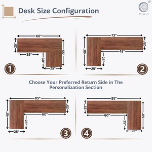 Walnut L-shaped Standing Desk With Drawer Option - Wood Corner Desk ...