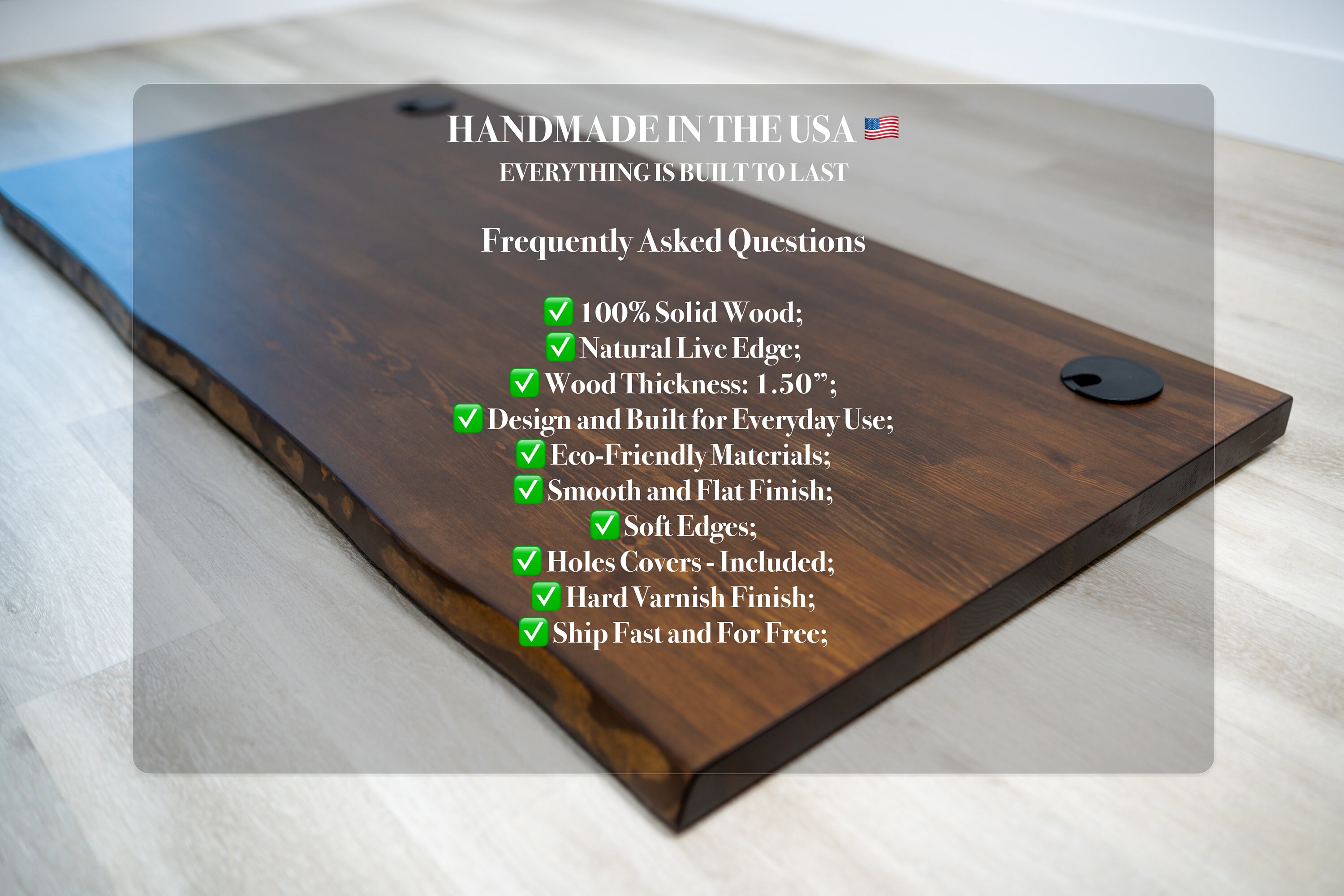 Wood Desk Top Desk Top Solid Wood Desk Top Live Edge - Etsy