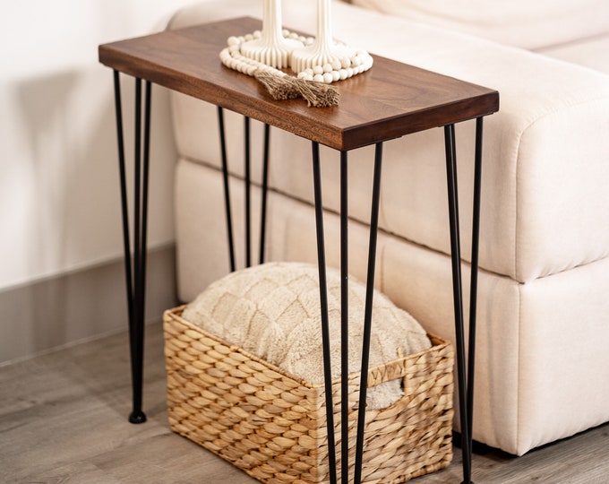 Solid Walnut 16 Round Side Table - Etsy