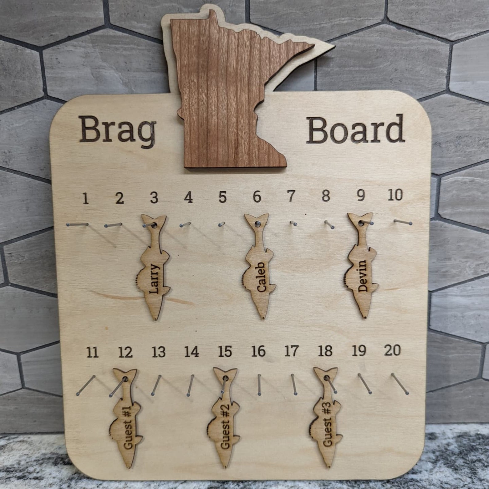Custom Brag Board, Fishing Brag Board, Fishing Tracker - Etsy