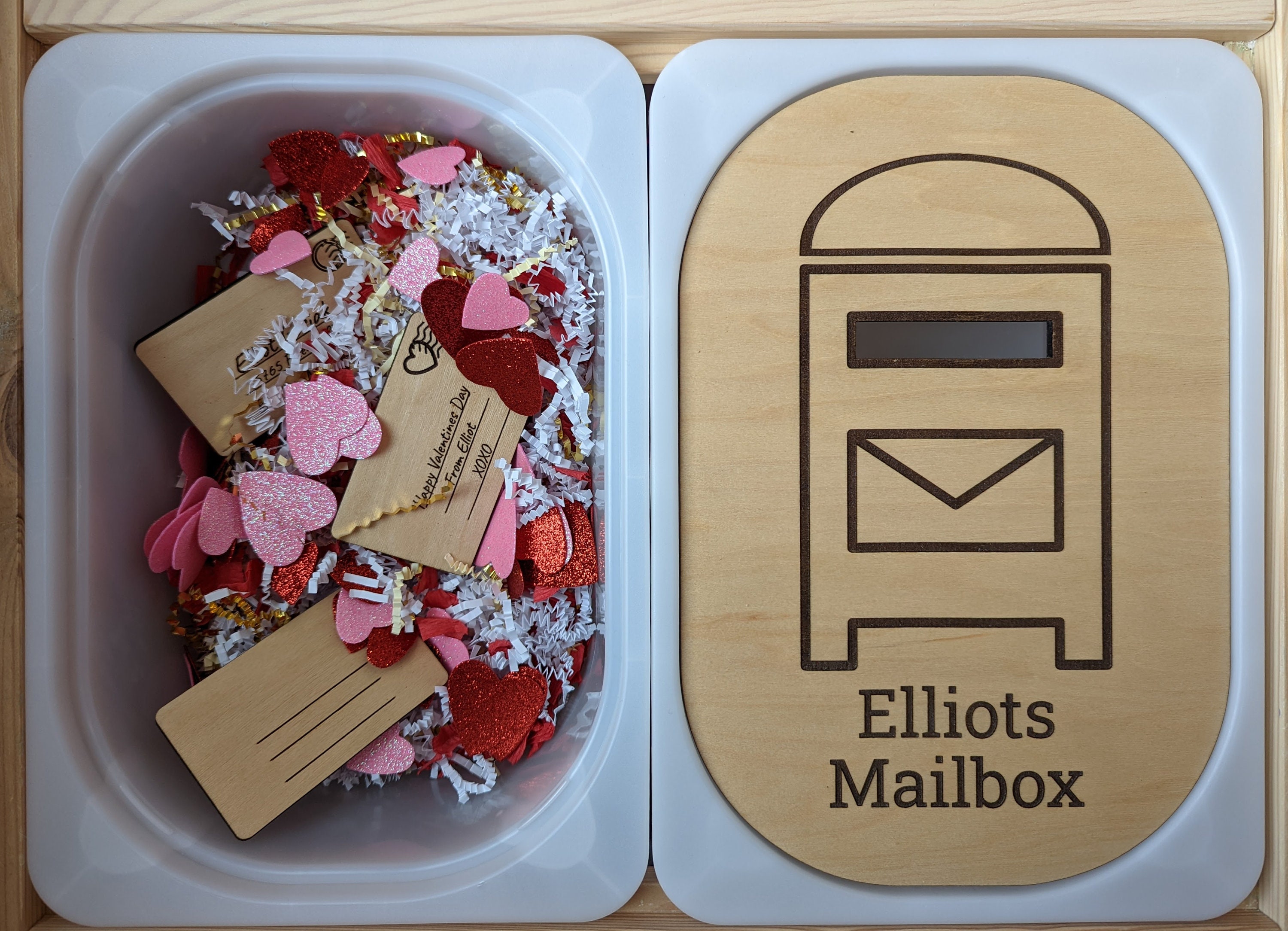 Mailbox Flisat Insert, Sensory Table Insert, Valentines Day Flisat ...