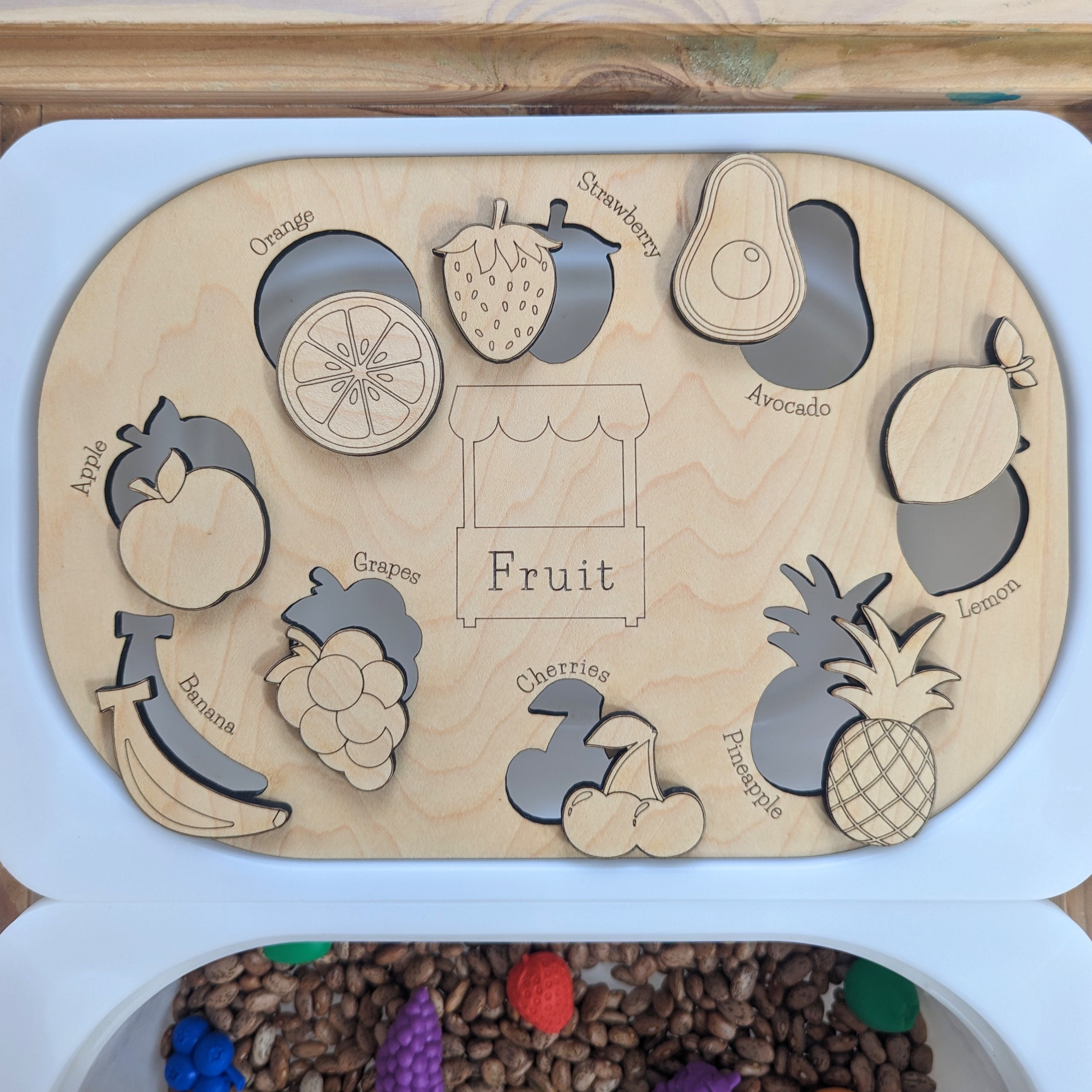 Fruit Stand Flisat Table Insert, Sensory Table Insert, Trofast Bin ...
