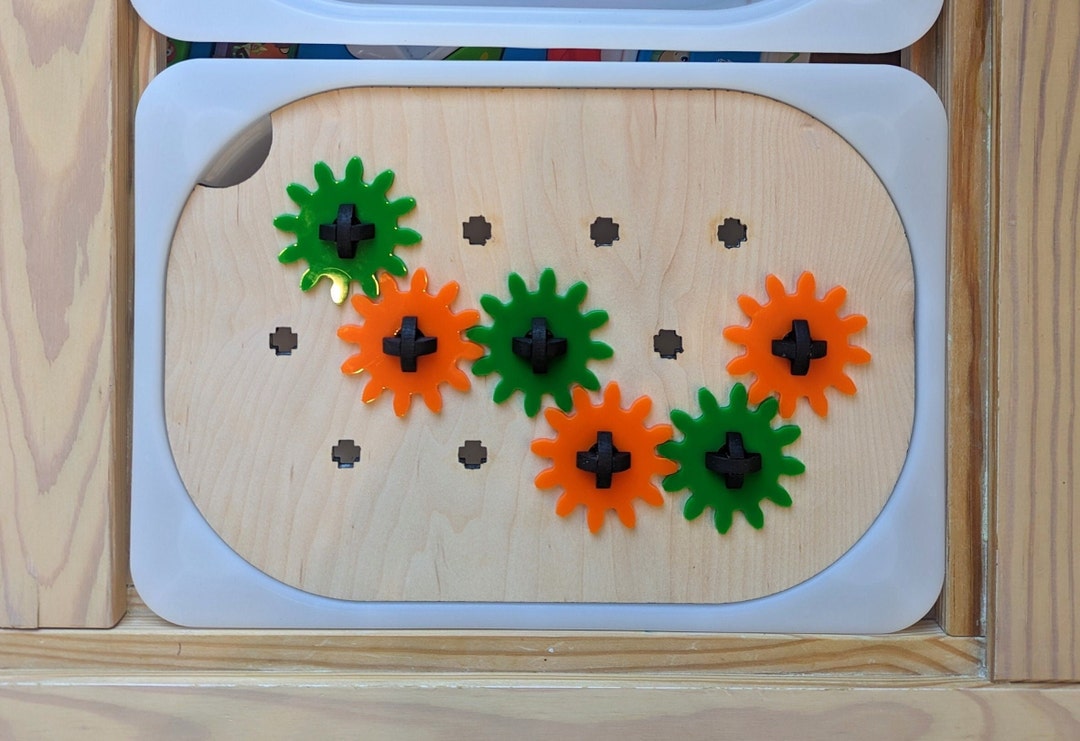 Gear Flisat Table Insert, Sensory Table Gear Board, Trofast Bin Insert ...