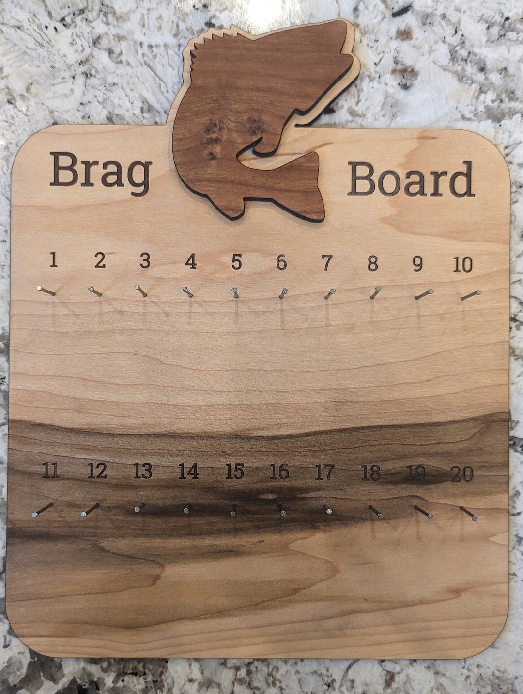 Custom Brag Board, Fishing Brag Board, Fishing Tracker - Etsy