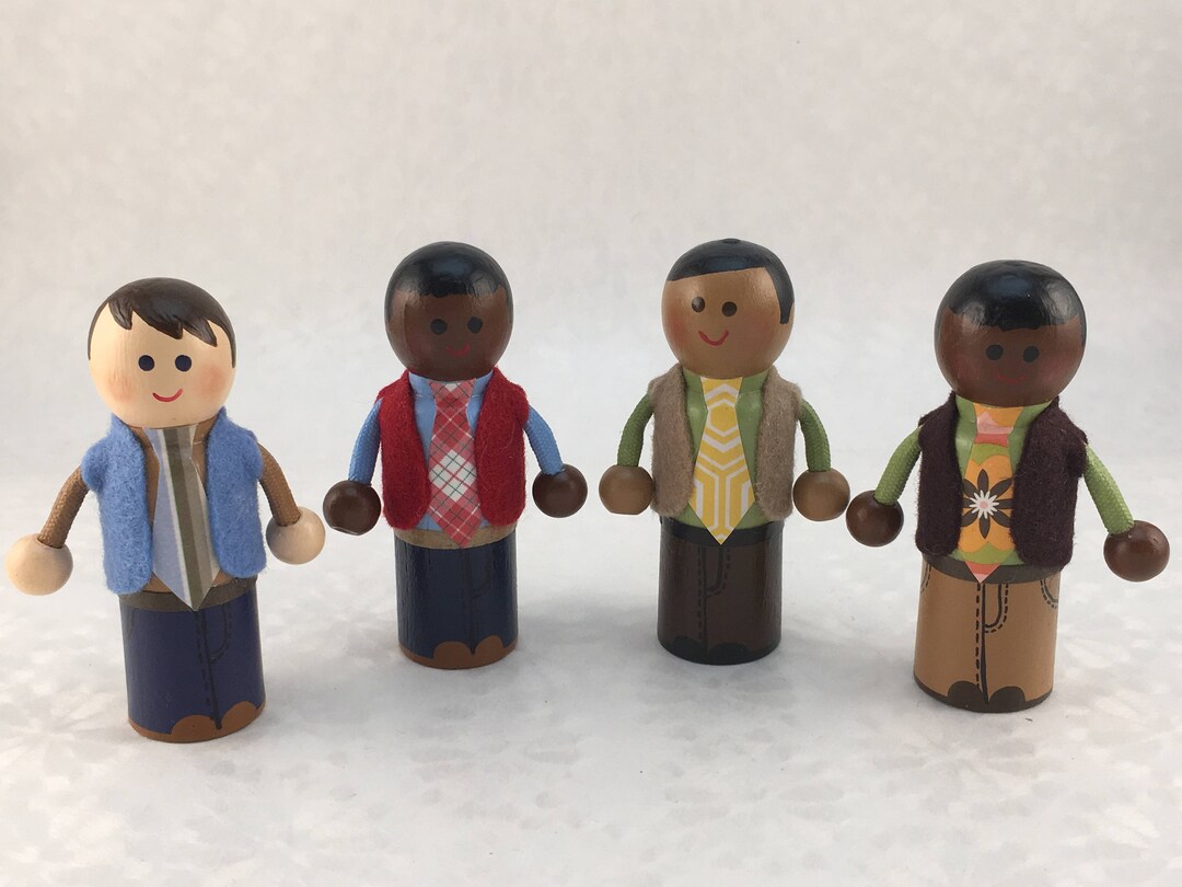 SINGLE Peg Doll man W/arms, 2 3/4 Wooden Peg Doll, Diverse Wooden Peg ...