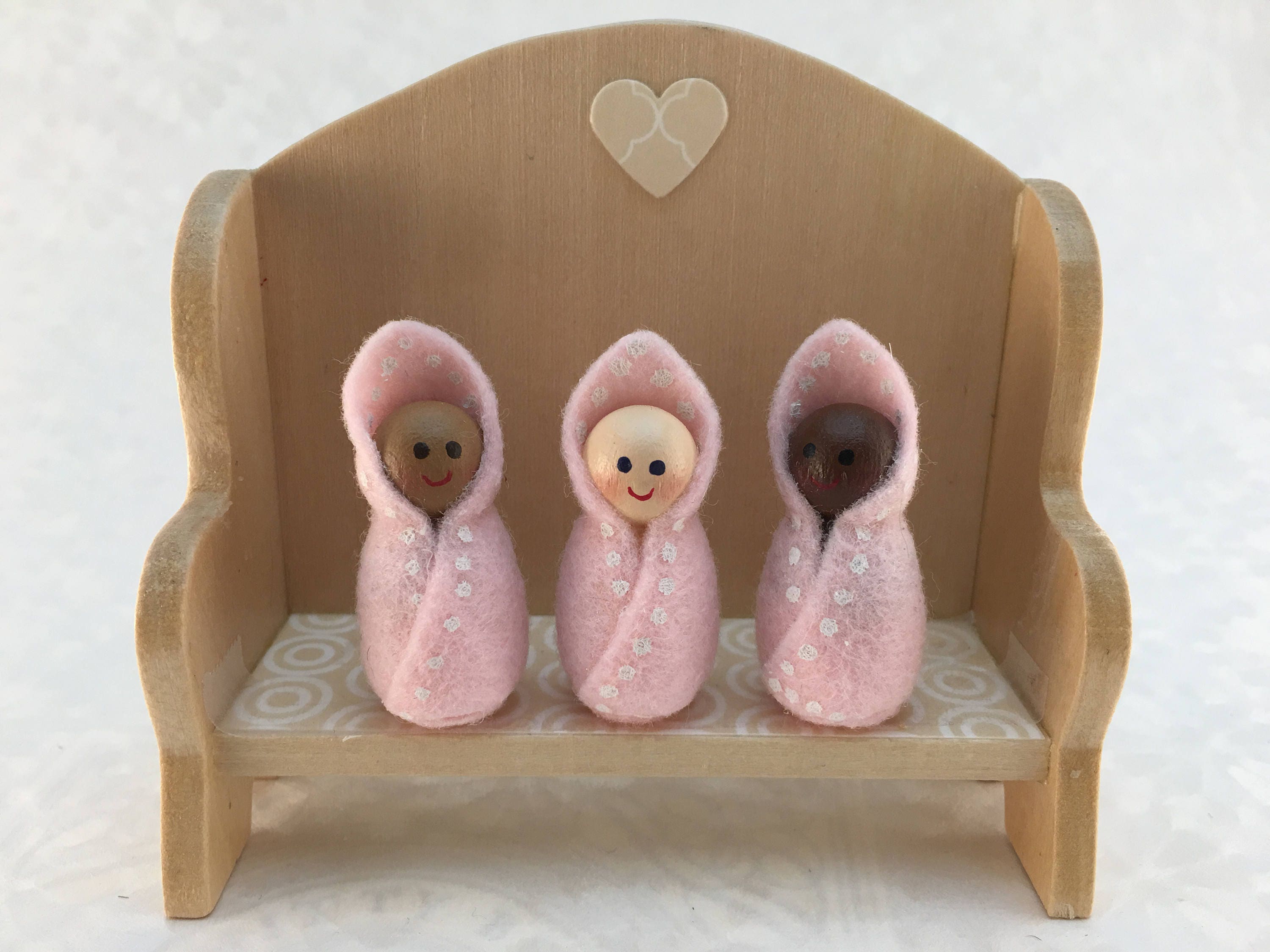 SINGLE Tiny Peg Doll baby 1 3/8 Baby Peg Doll - Etsy Canada