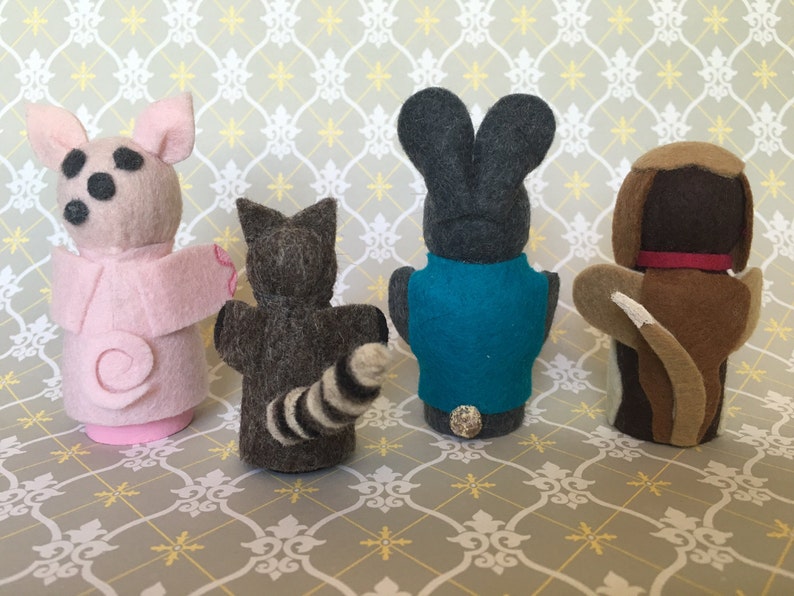 Single, Wooden Peg Animal, Animal Peg Doll, Wool Felt Animal, Handmade ...