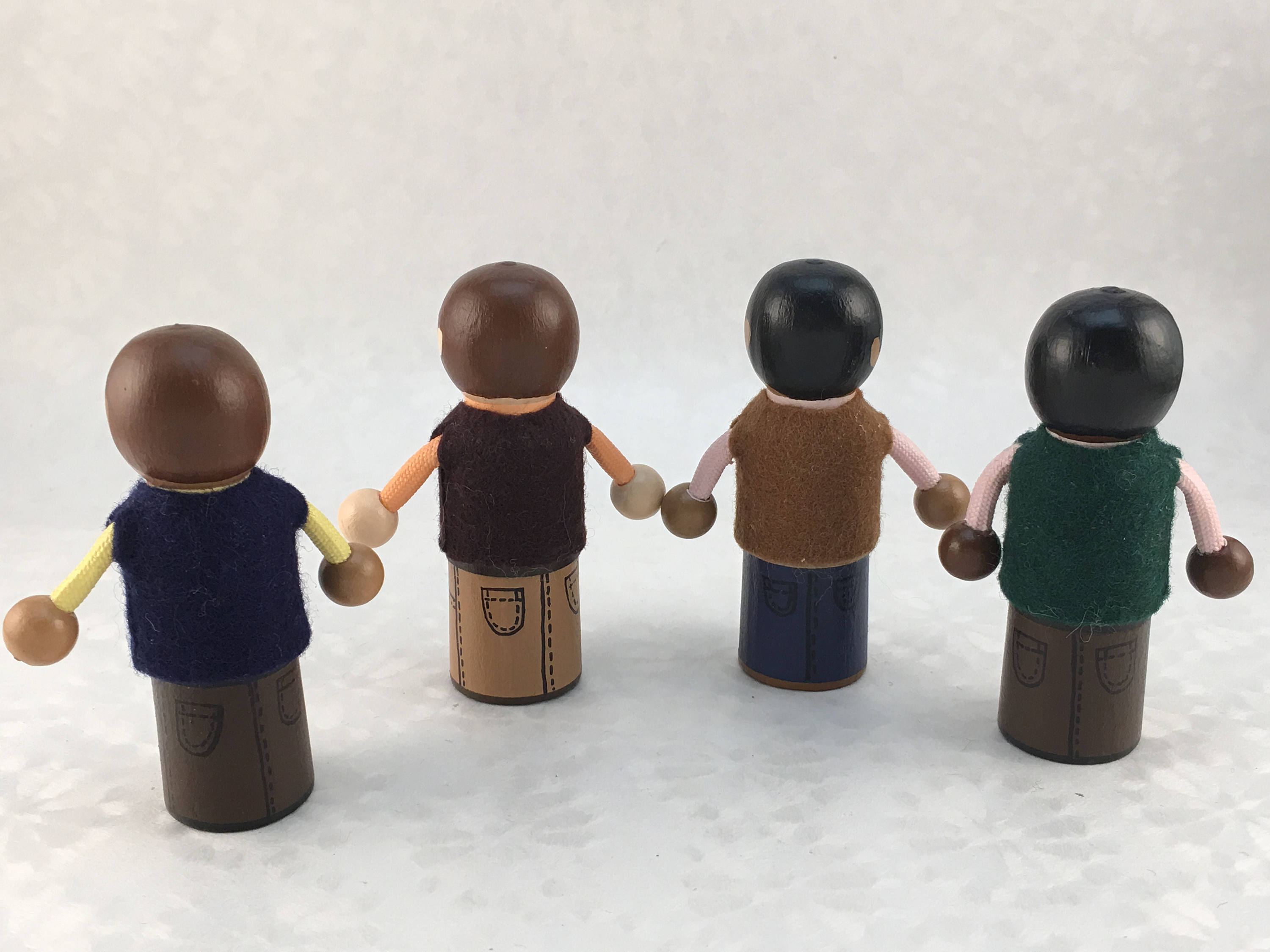 Wooden Peg Doll Man w/Arms 2-3/4 Peg Doll | Etsy