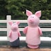 Red Toy Barn With 13 Peg Farm Animals, Farmer and Wife, Handmade Wood ...