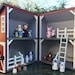 Red Toy Barn With 13 Peg Farm Animals, Farmer and Wife, Handmade Wood ...