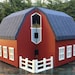 Wooden Toy Barn, Red Handcrafted Wood Barn, Pretend Play Farm Set - Etsy