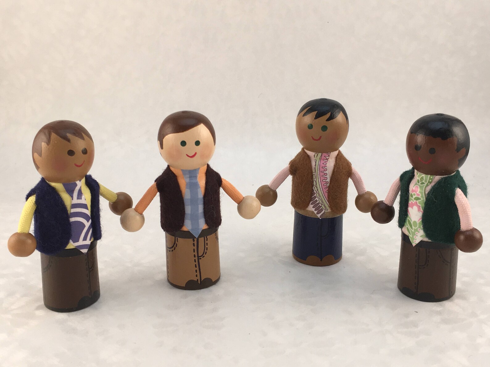 Wooden Peg Doll man W/arms 2-3/4 Peg Doll Diverse - Etsy UK