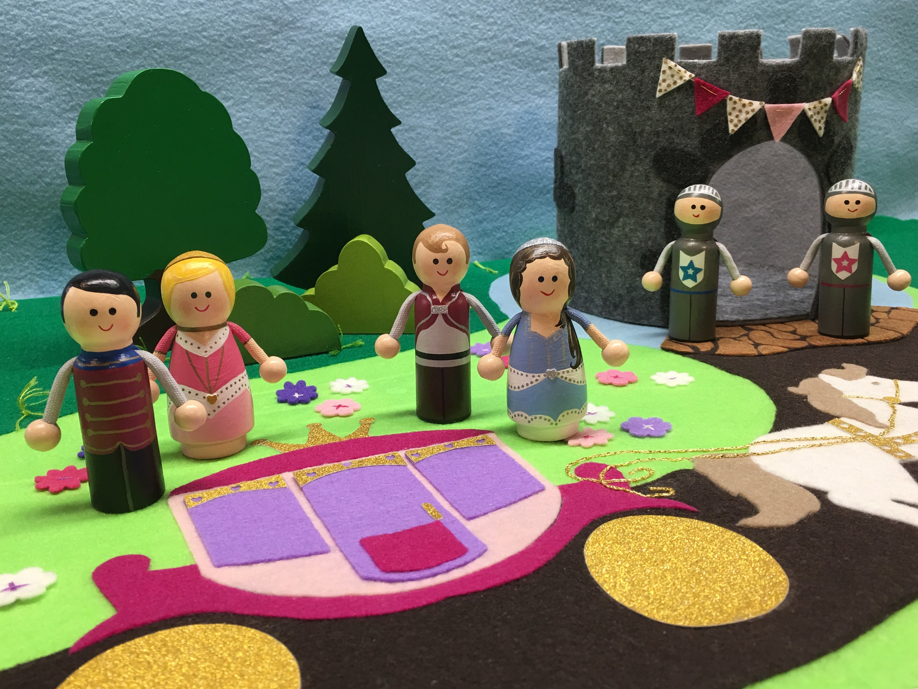 Castle Felt Playmat, Princess/prince Felt Play Mat, Fairy Tale Play Mat ...