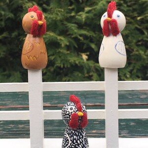 Red Toy Barn With 13 Peg Farm Animals, Farmer and Wife, Handmade Wood ...