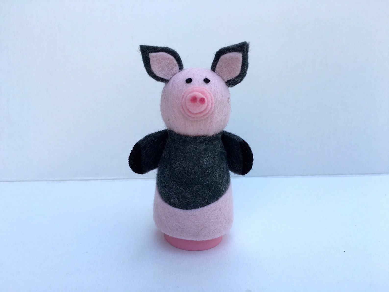 Set of Peg Pigs Handmade Animal Peg Pigs Wool Felt Animals - Etsy
