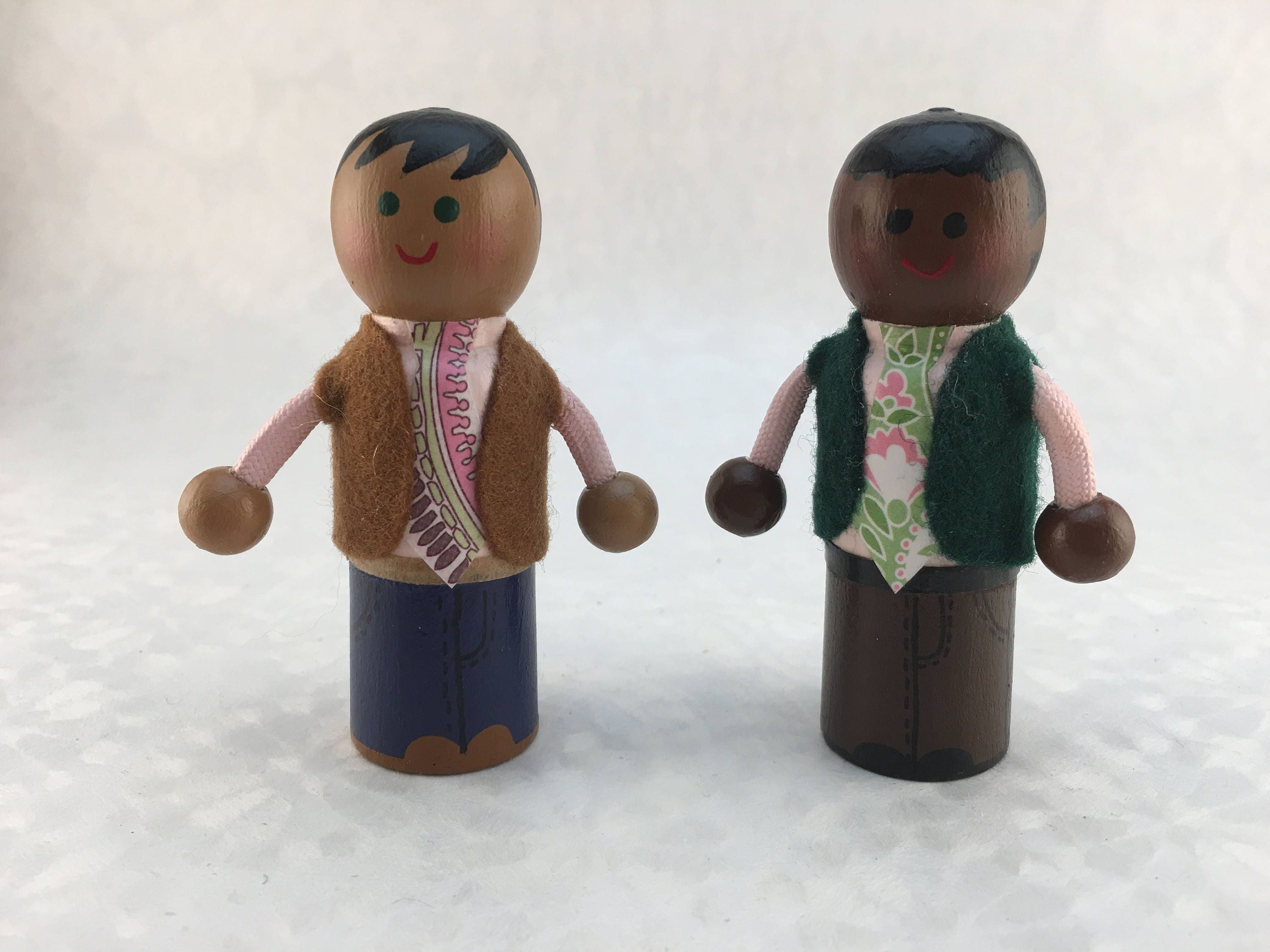 Wooden Peg Doll Man w/Arms 2-3/4 Peg Doll | Etsy