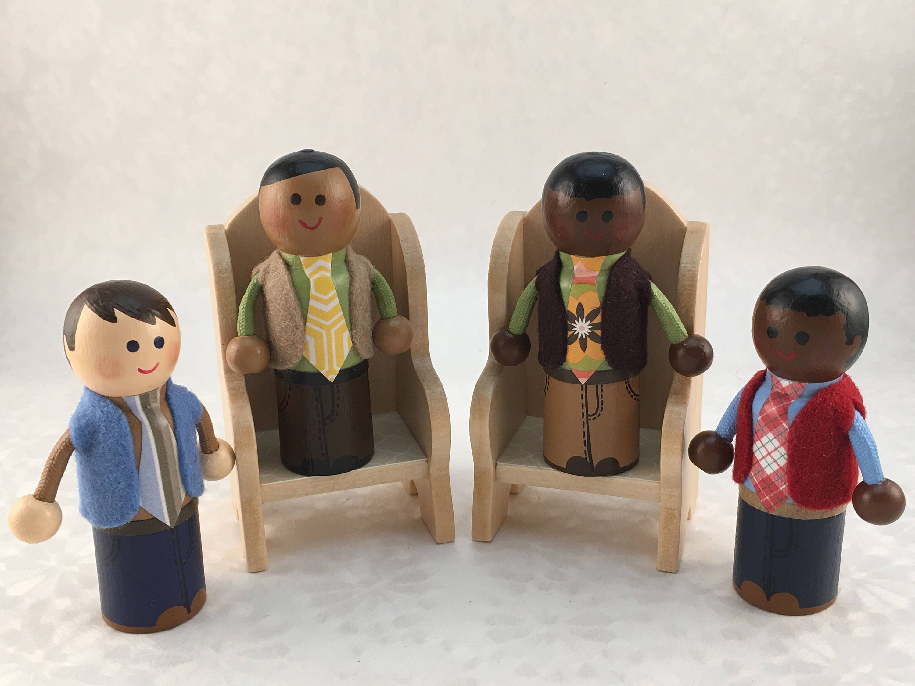 SINGLE Peg Doll man W/arms 2 3/4 Wooden Peg Doll | Etsy