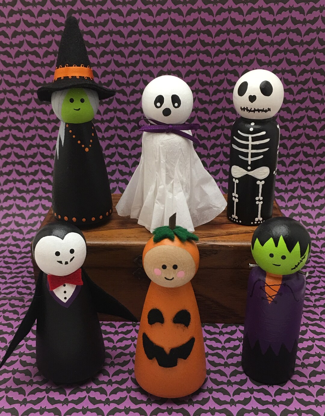 Halloween Decor/halloween Peg Dolls/halloween Decoration/seasonal Decor ...