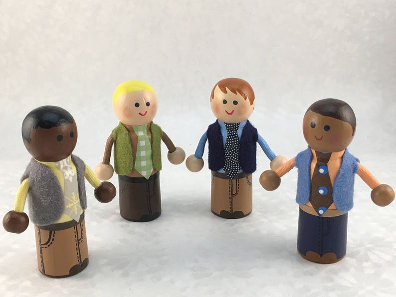 SINGLE 2-3/4 Peg Doll man W/arms Diverse Wooden Peg - Etsy