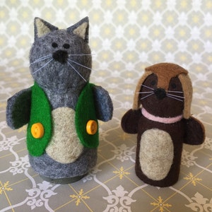 Single, Wooden Peg Animal, Animal Peg Doll, Wool Felt Animal, Handmade ...