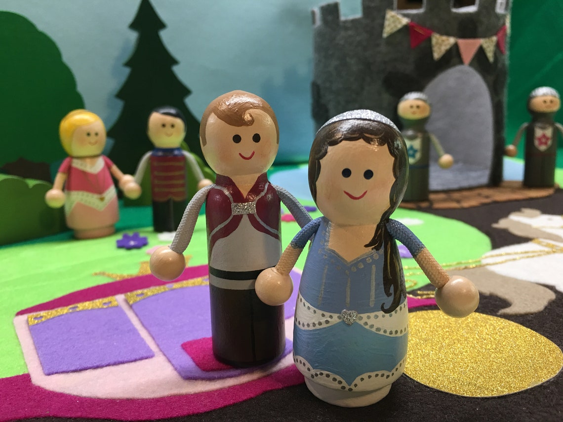 Castle Felt Playmat Princess/prince Felt Play Mat Fairy Tale - Etsy