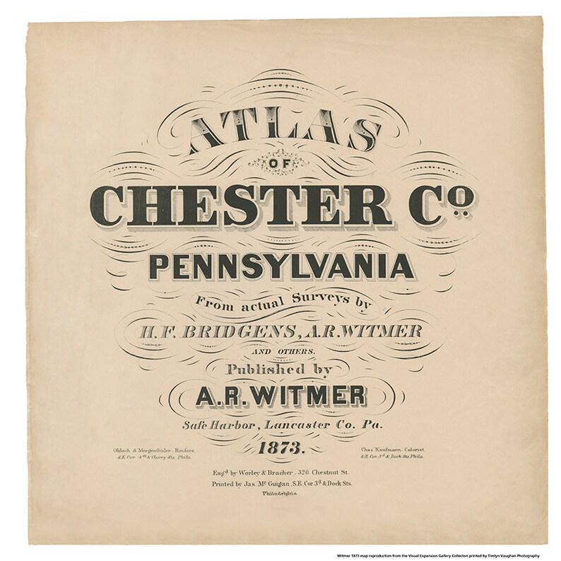 Phoenixville, PA Witmer 1873 Map Reproduction - Etsy