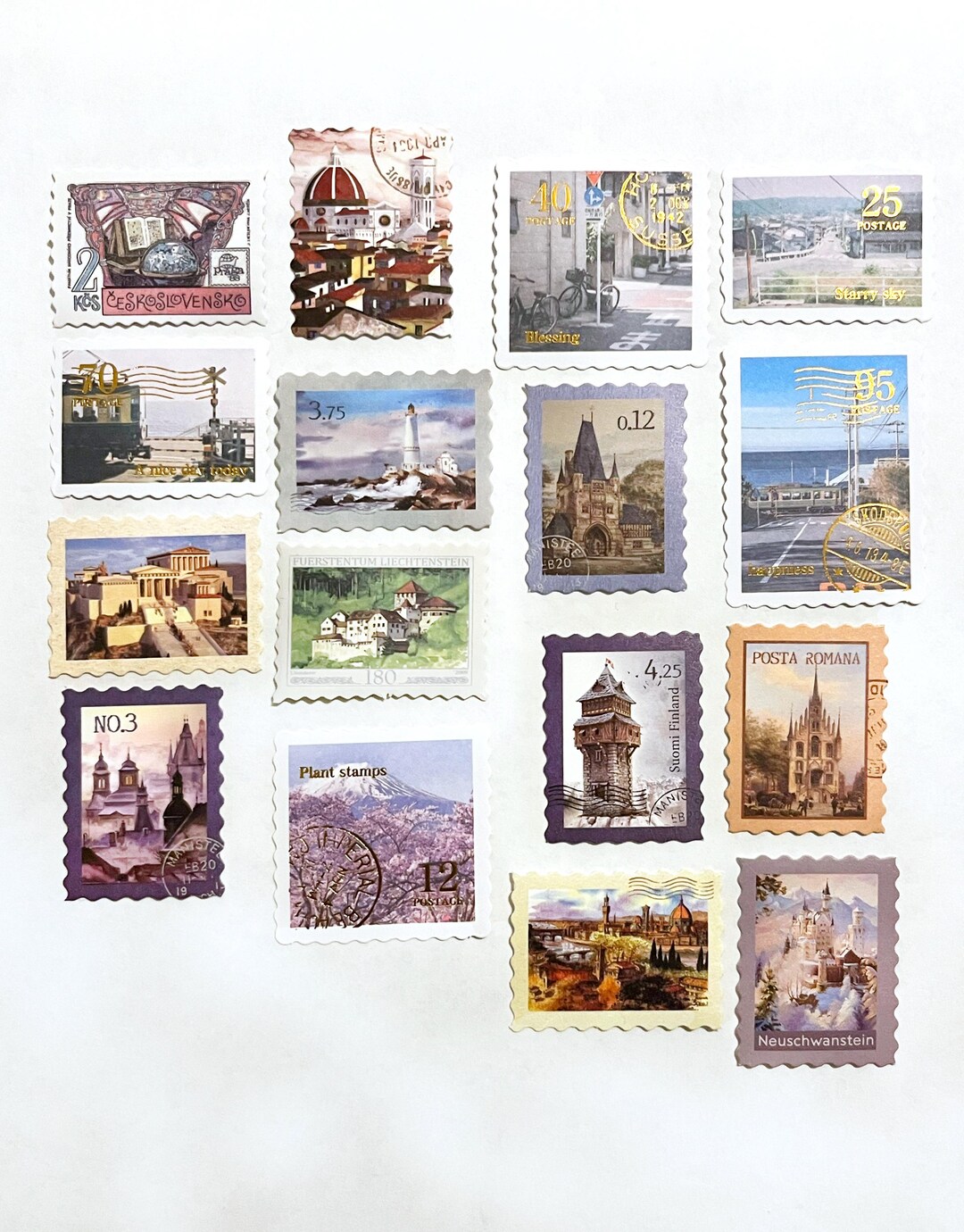 16 Misc Travel Retro Flatlay Style Kit Stamp Props for Flat Lay ...