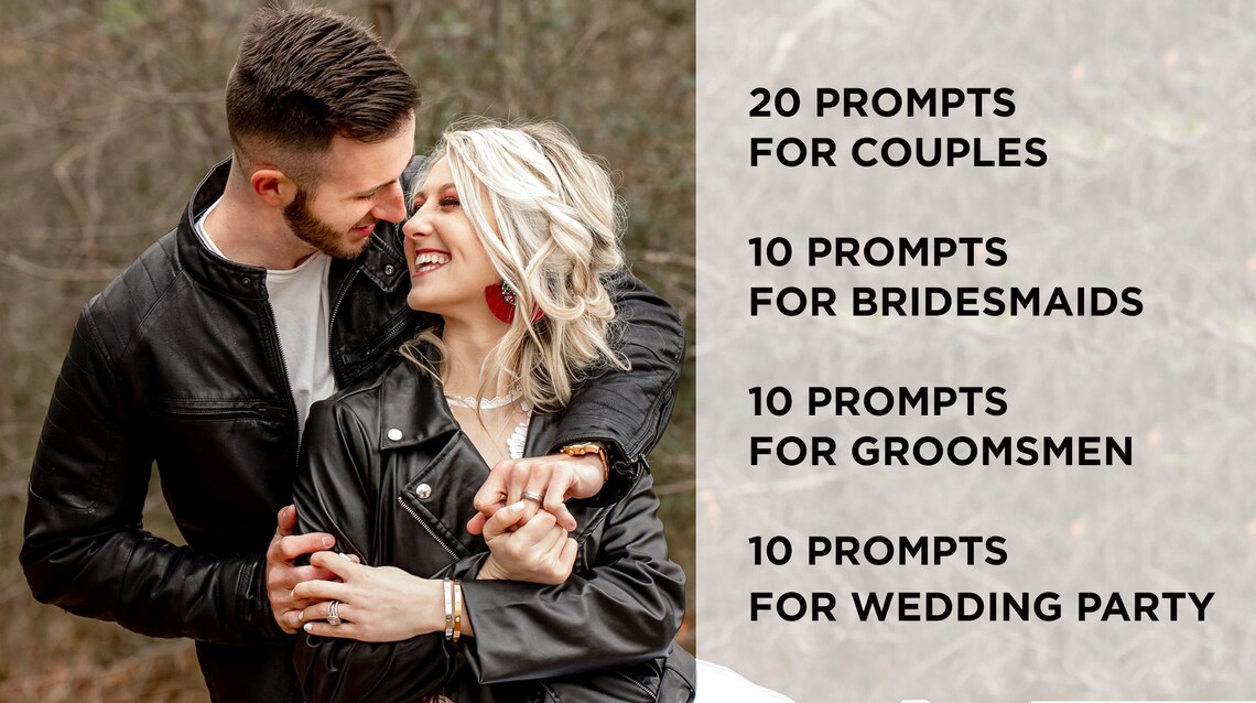 50 Wedding Posing Prompts, Posing Guide for Couples Wedding ...