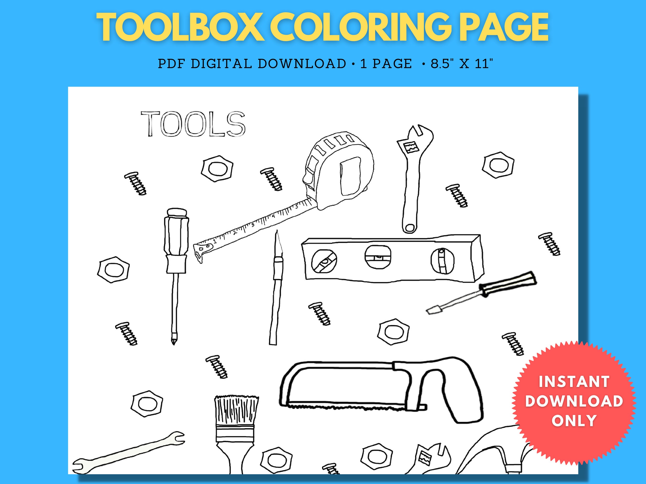 Coloring Pages Of Tools