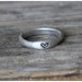 Minimalist Rustic Organic Open Heart Ring in Sterling Silver, Hand ...