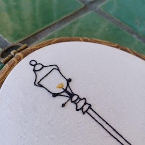 Narnia Lamp, Finished Hand Embroidery | Embroidery Art, Fiber Art ...