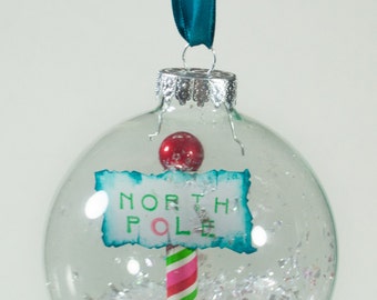 North Pole Christmas Ornament - Etsy