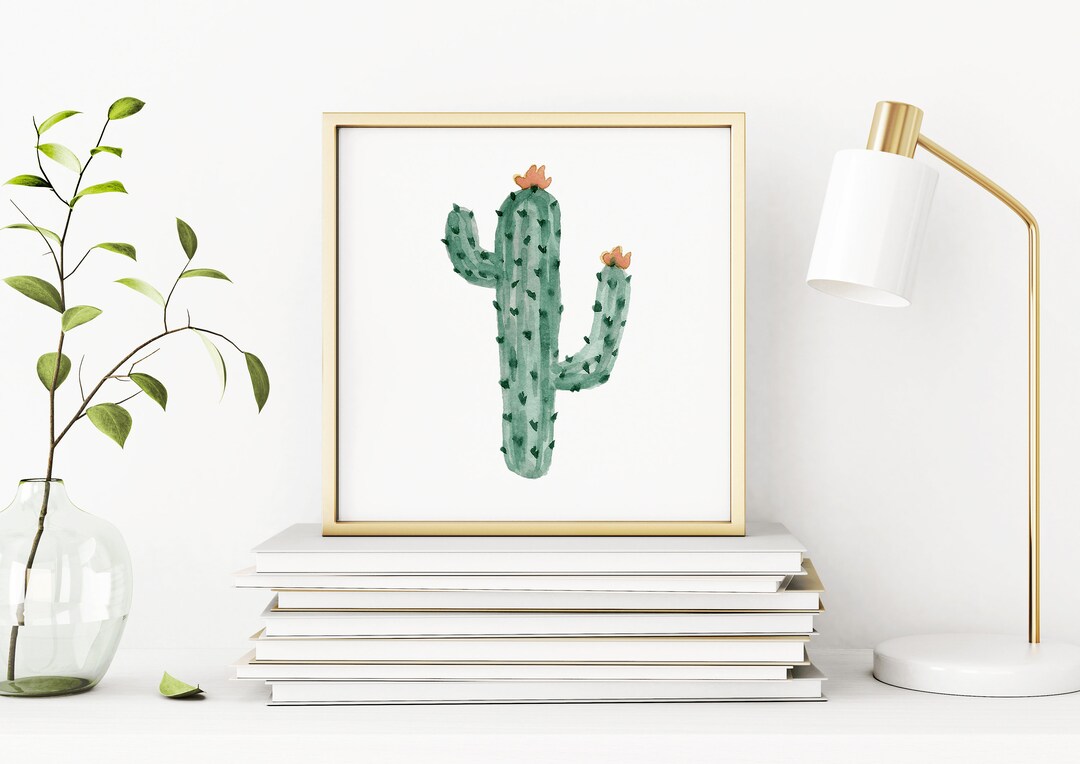 Watercolor Cactus, Cactus Printable, Cactus Flower, Wall Art - Etsy
