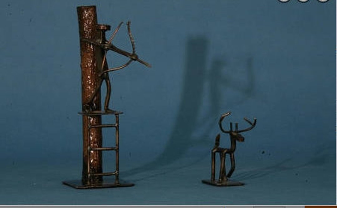 Bow Hunter Metal Art Bow Hunter Metal Art Hunting Figurine Railroad ...