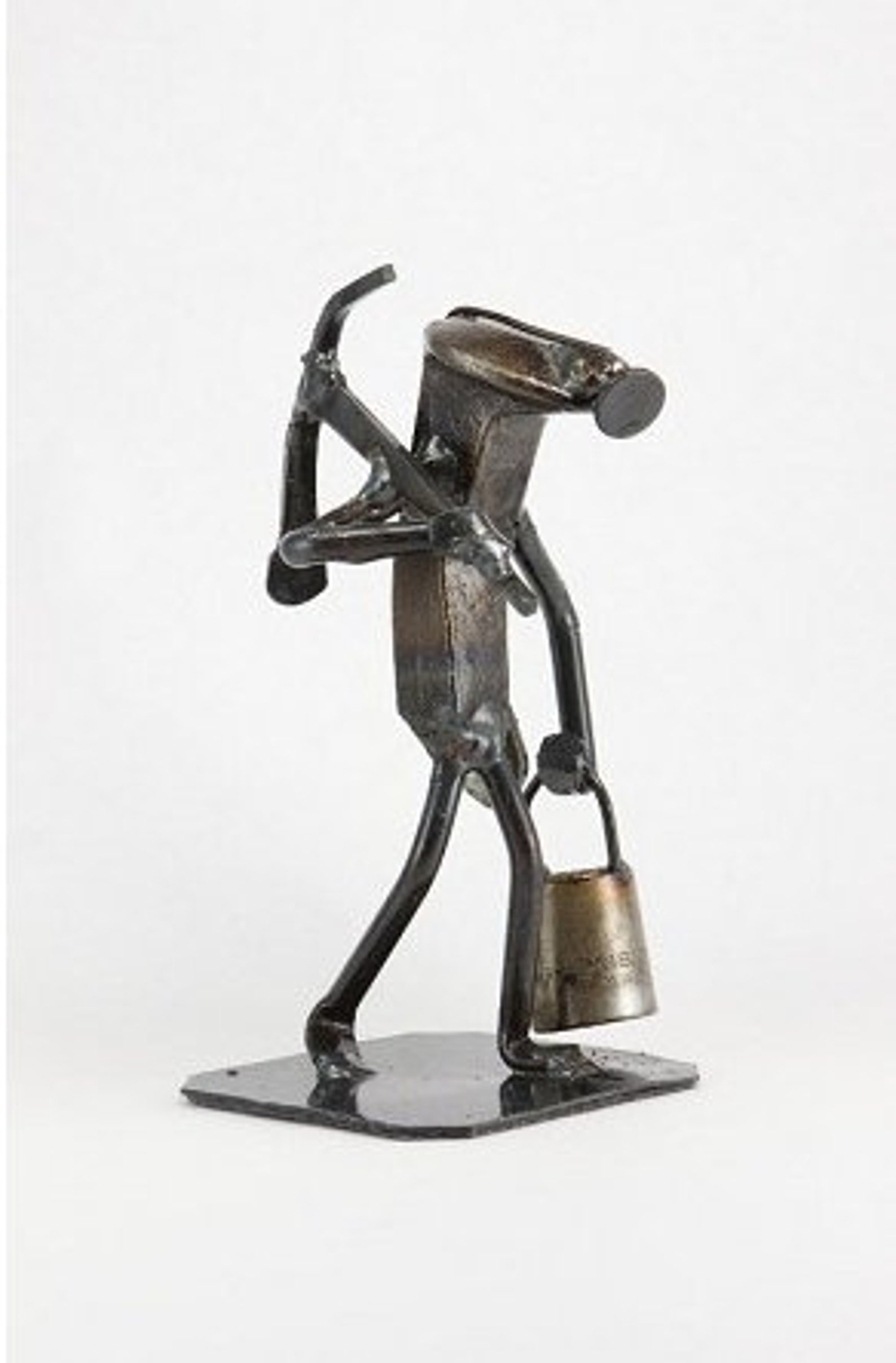 Coal Miner | Metal Art | Coal Miner Figurine | Railroad Spike Art ...