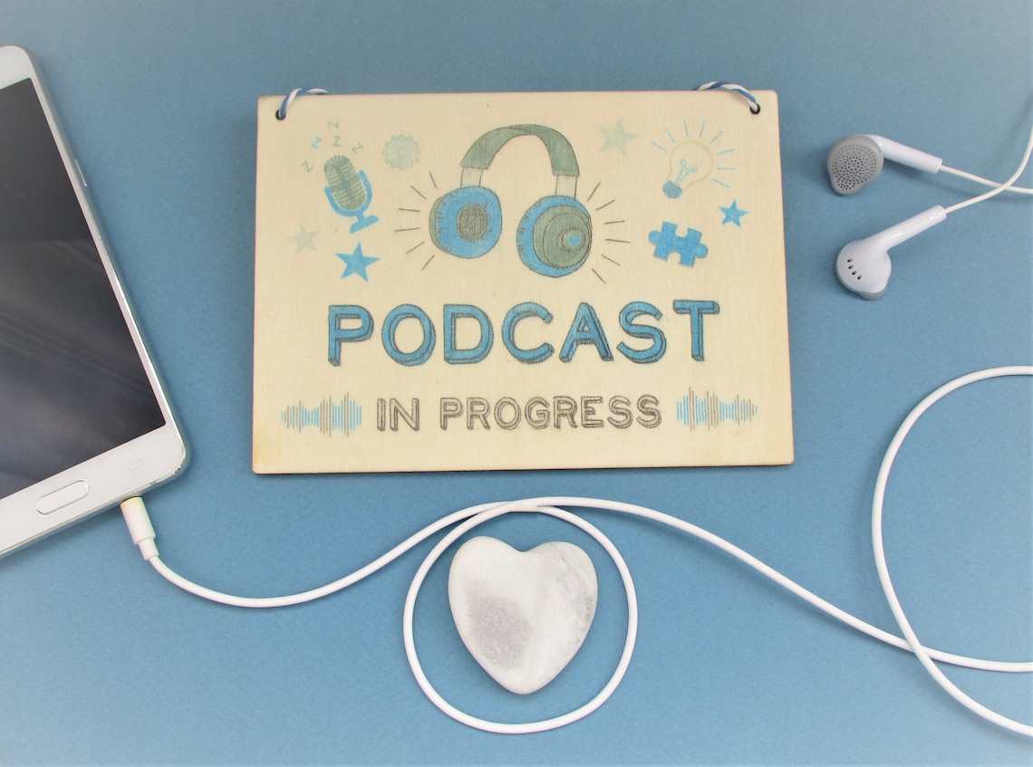 Podcast Wooden Sign Podcast in Progress FREE UK POSTAGE - Etsy