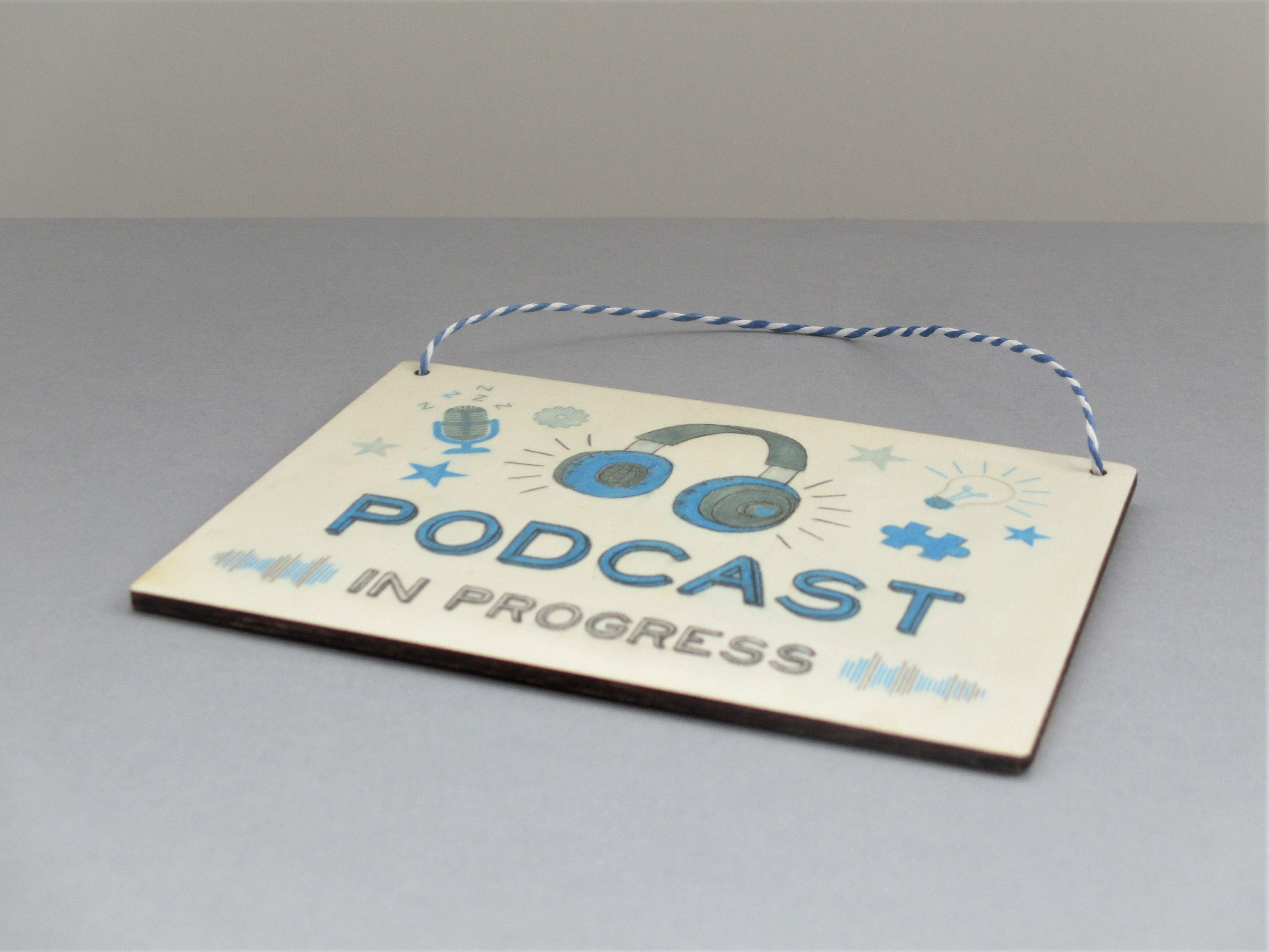 Podcast Wooden Sign Podcast in Progress FREE UK POSTAGE - Etsy