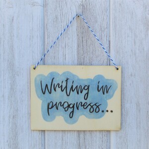 Reversible Wooden Sign, Writing in Progress, Please Bring Coffee, FREE ...