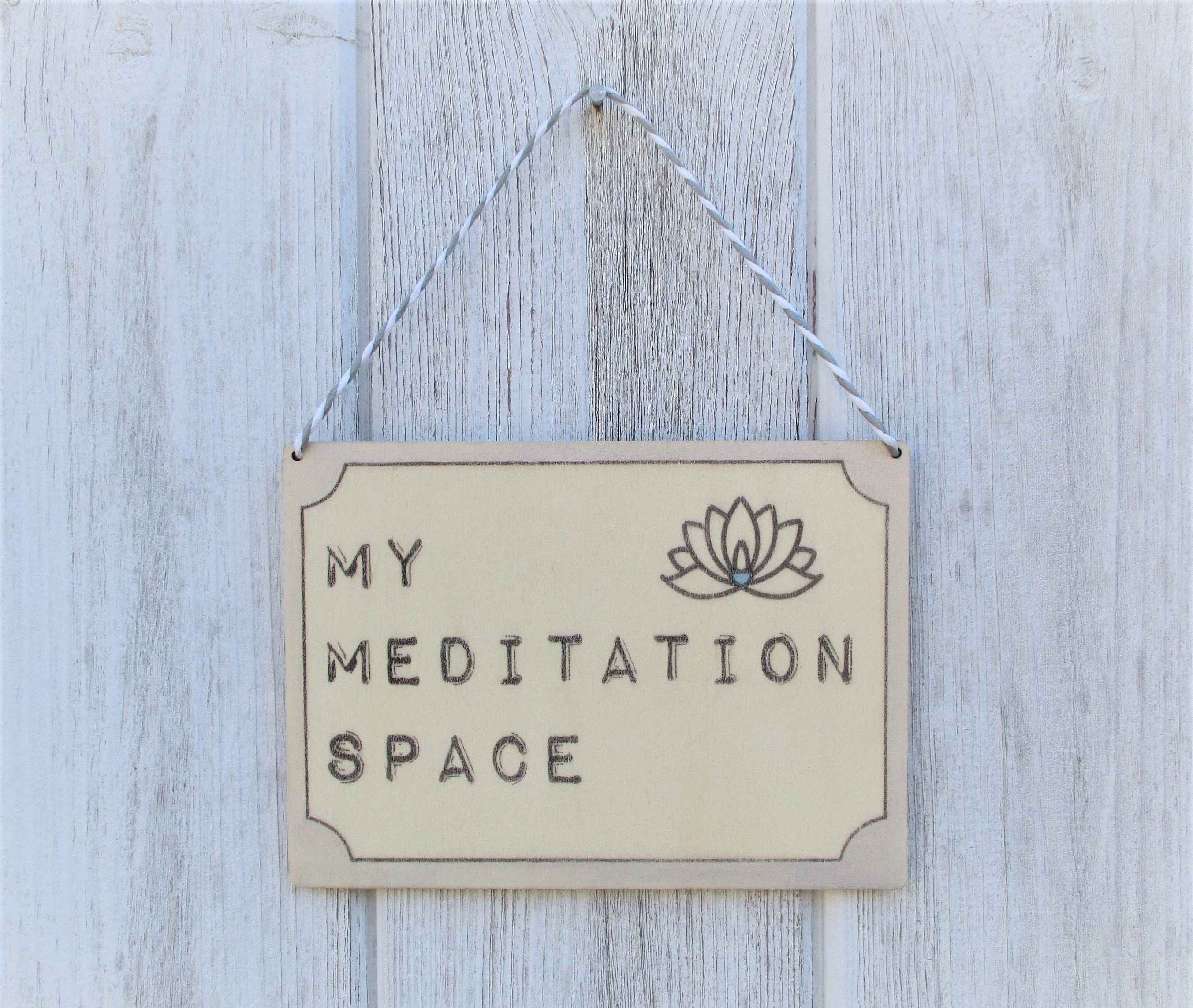 Reversible Wooden Sign My Meditation Space Take Time to - Etsy