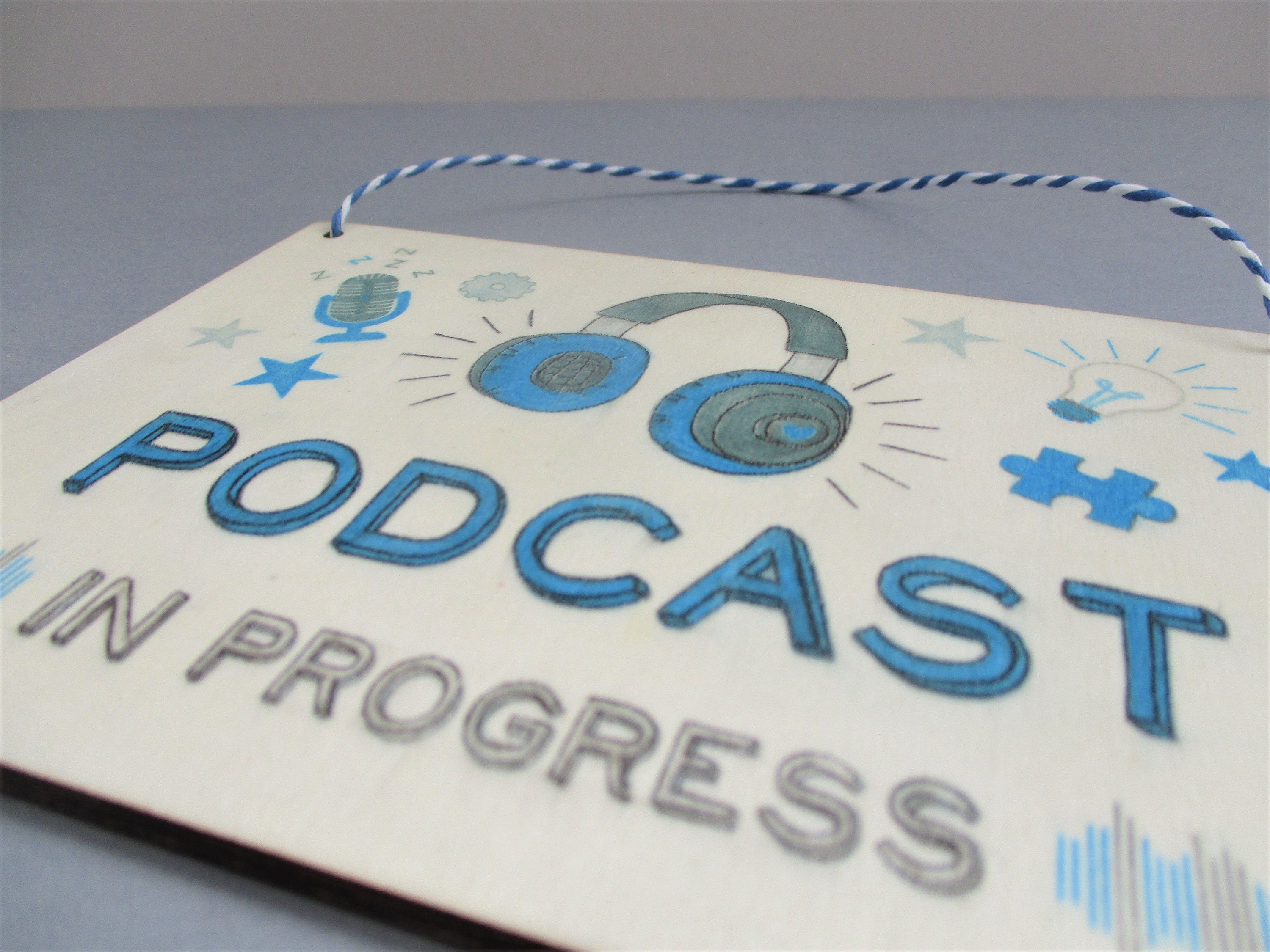 Podcast Wooden Sign Podcast in Progress FREE UK POSTAGE - Etsy