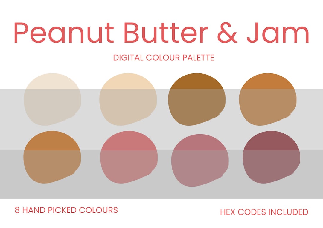 Peanut Butter & Jam Digital Colour Palette | Brand Colour Palette ...