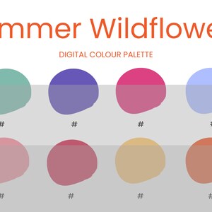 Summer Wildflower Digital Colour Palette | Brand Colour Palette ...