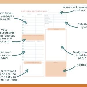 Pattern Organiser Bundle | Sewing Pattern Organiser | Pattern Record ...
