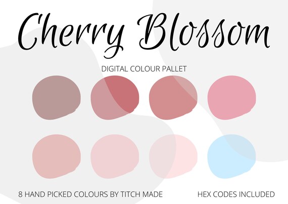 Cherry Blossom Digital Colour Palette Brand Colour Palette - Etsy